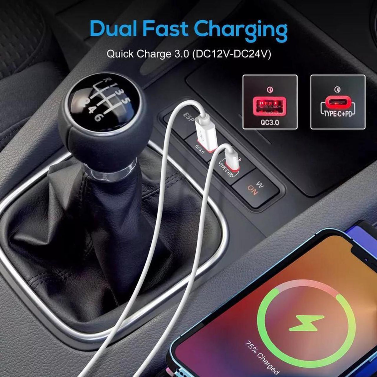 NeoCharge USB QC3.0 + PD Charger for VW Golf MK5/MK6 & Jetta MK6 – Dua ...