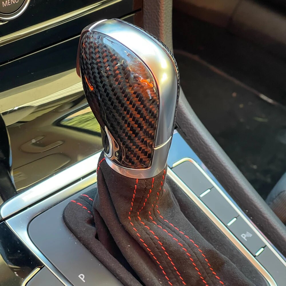Carbon Fiber DSG Gear Knob with Suede for VW Golf 6/Jetta MK7/MK6/MK5 ...